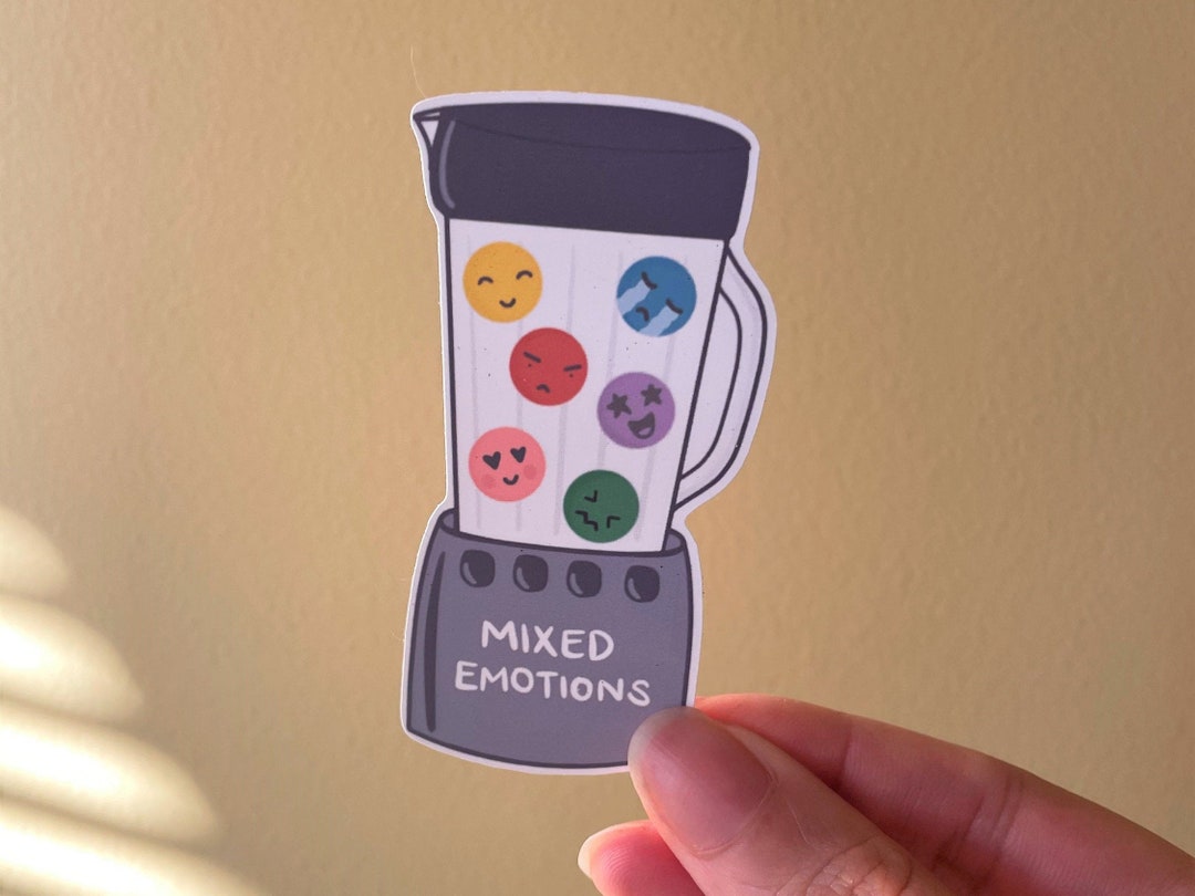 Mixed Emotions Smoothie Sticker: Waterproof Glossy Vinyl - Etsy
