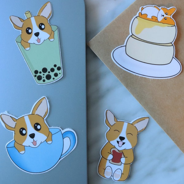Corgi Boba Stickers - Etsy