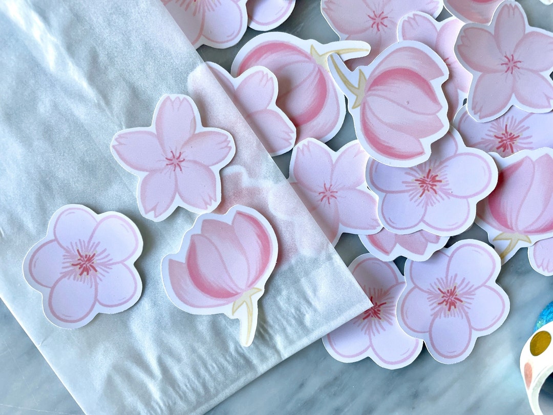 Sakura Cherry Blossom Stickers | Cherry Blossom Sticker Set - Etsy