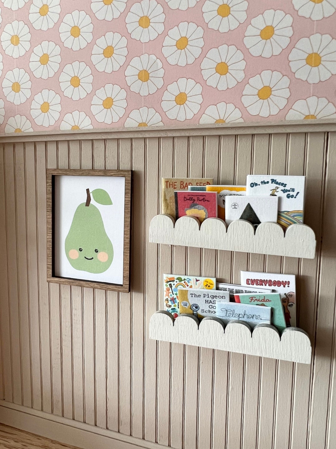 Miniature Scallop Book Ledges, Dollhouse Book Ledges, 1:12 Scale ...