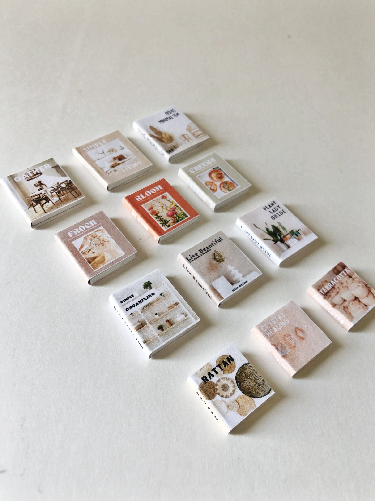 Printable Miniature Boho Books 1:12 Scale DIGITAL DOWNLOAD 21 - Etsy
