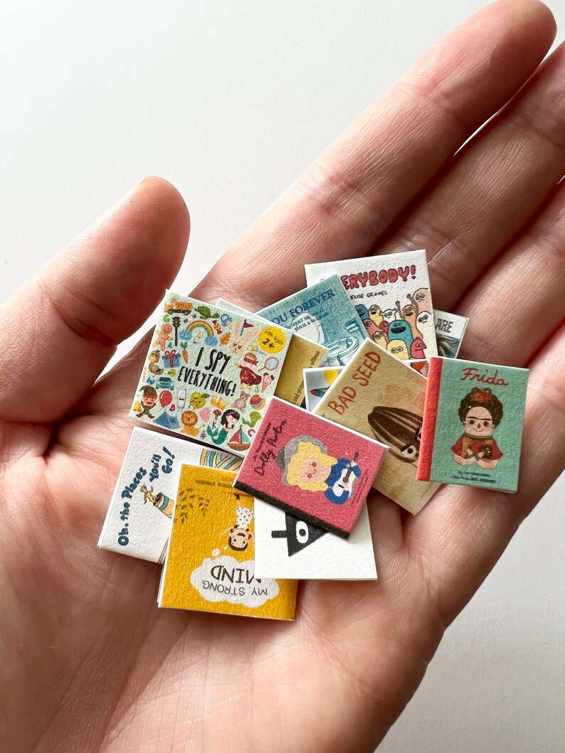Miniature Children's Book Set Dollhouse Kids Decor 1:12 - Etsy