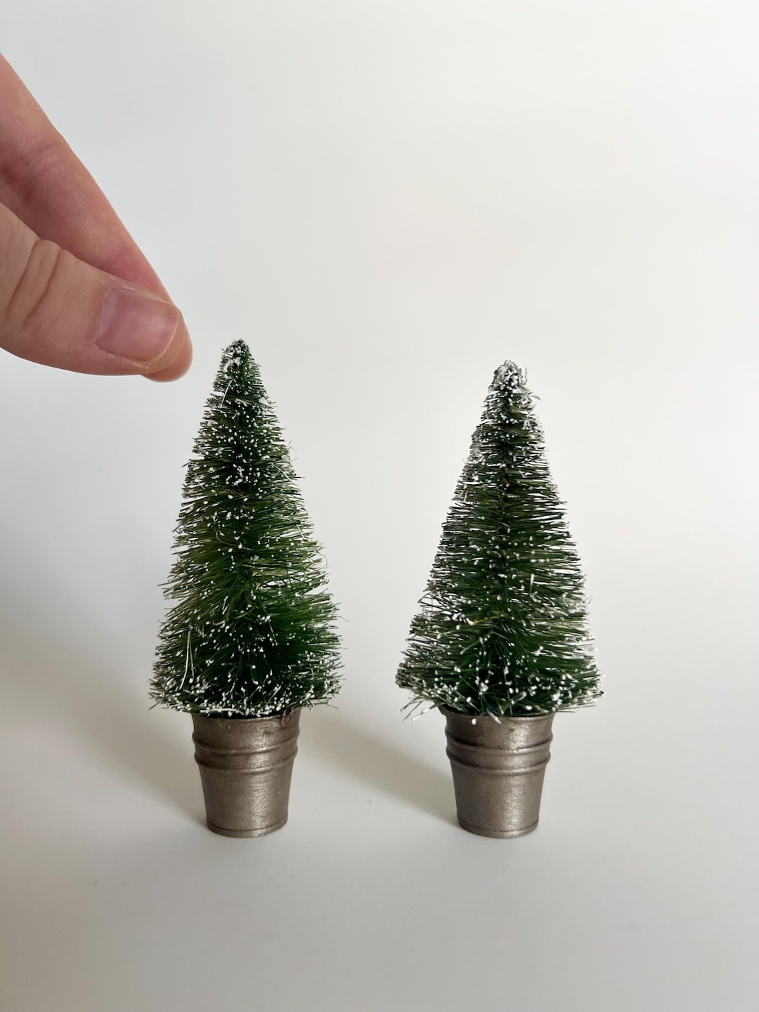 Miniature Christmas Tree in Tin Bucket, Dollhouse Christmas Decor, 1:12 ...