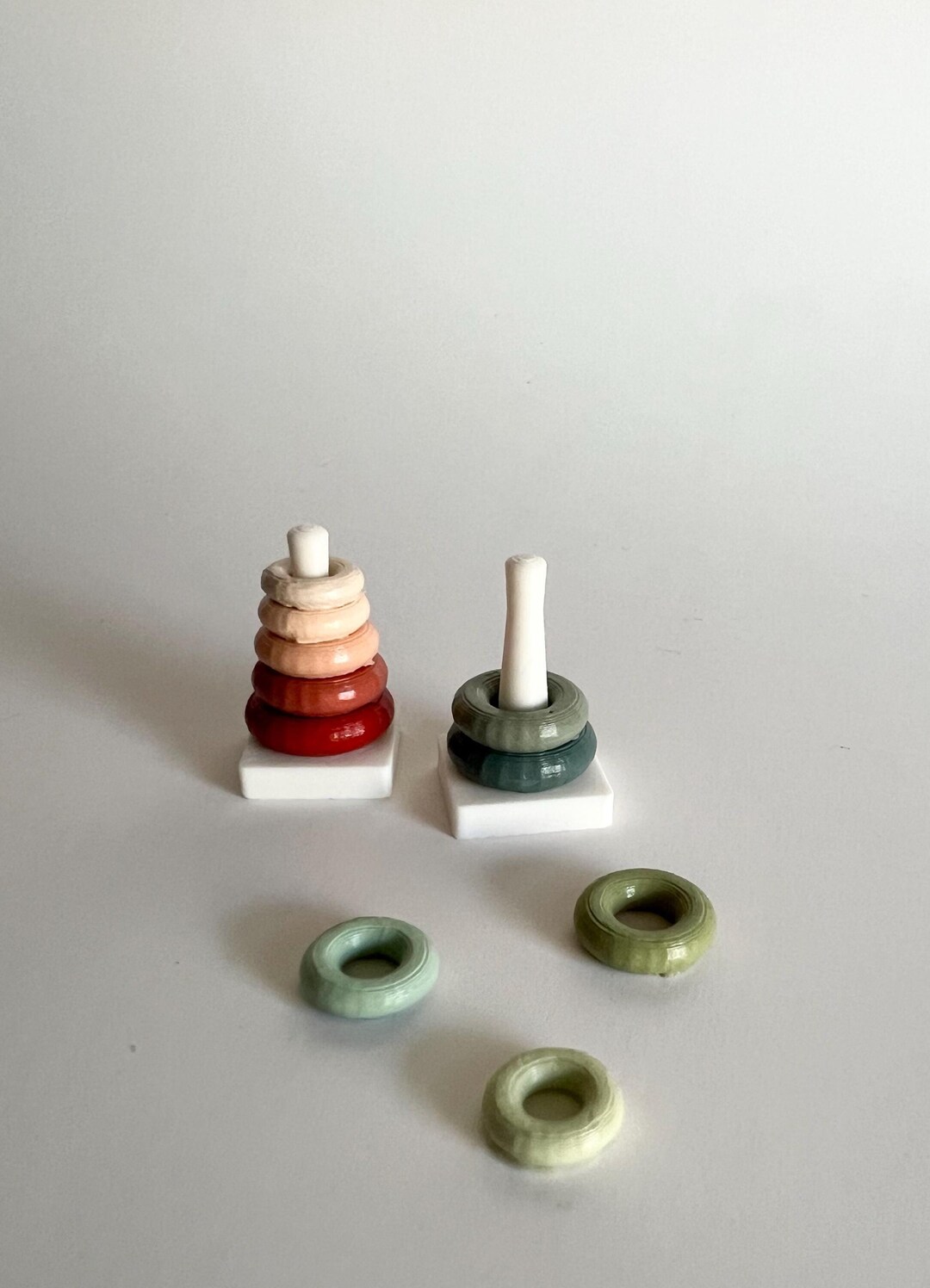 Miniature Kids Stacking Ring Toy, Dollhouse Kids Decor, 1:12 Scale Kids ...