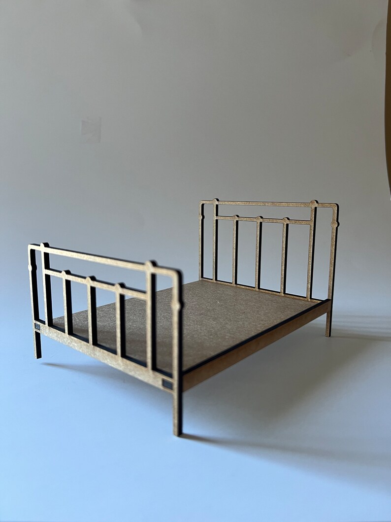 Dollhouse Faux Iron Bed Frame Miniature Queen Bed Frame 1:12 - Etsy