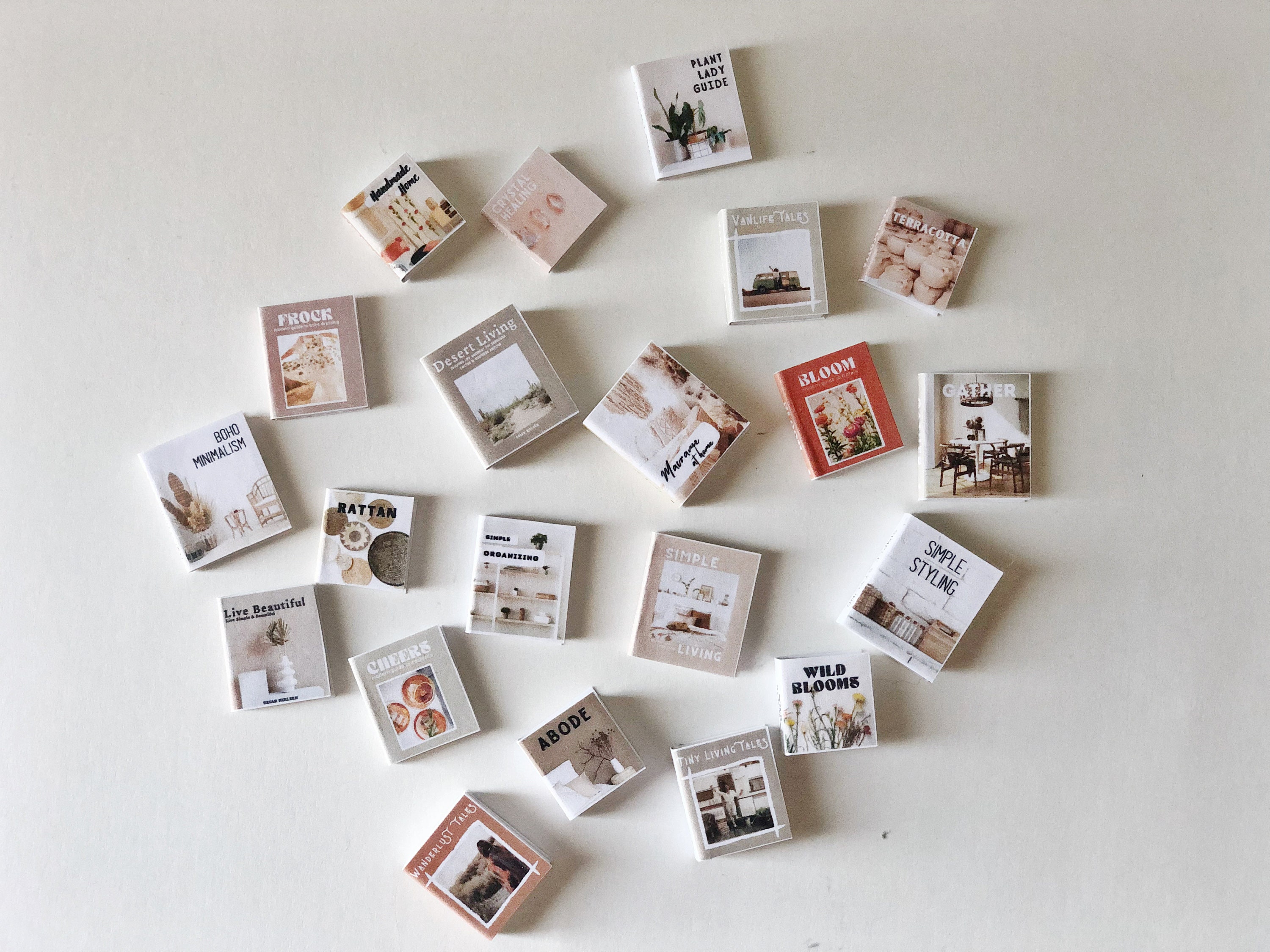 Printable Miniature Boho Books 1:12 Scale DIGITAL DOWNLOAD 21 - Etsy