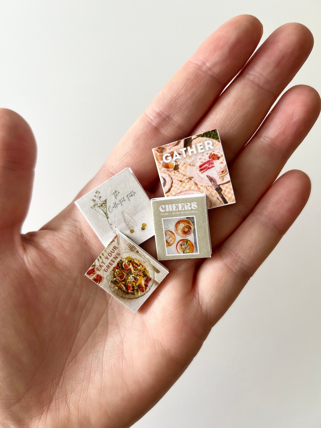Miniature Cookbook Set, Dollhouse Book Set, 1:12 Scale Cookbooks - Etsy