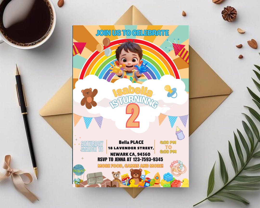 Gracie's Corner Birthday Invitation | Editable Invite | Instant ...