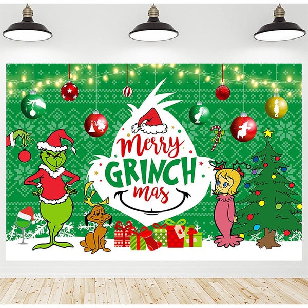 Grinch Backdrop - Etsy