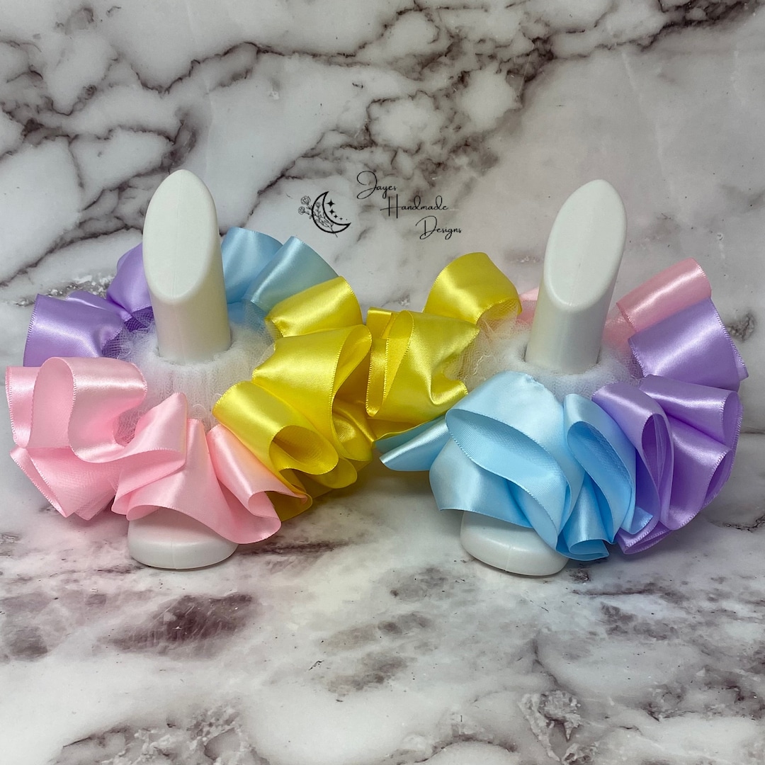 Multi Color Ruffle Anklets Ribbon Ruffle Anklets Ruffle Anklets - Etsy