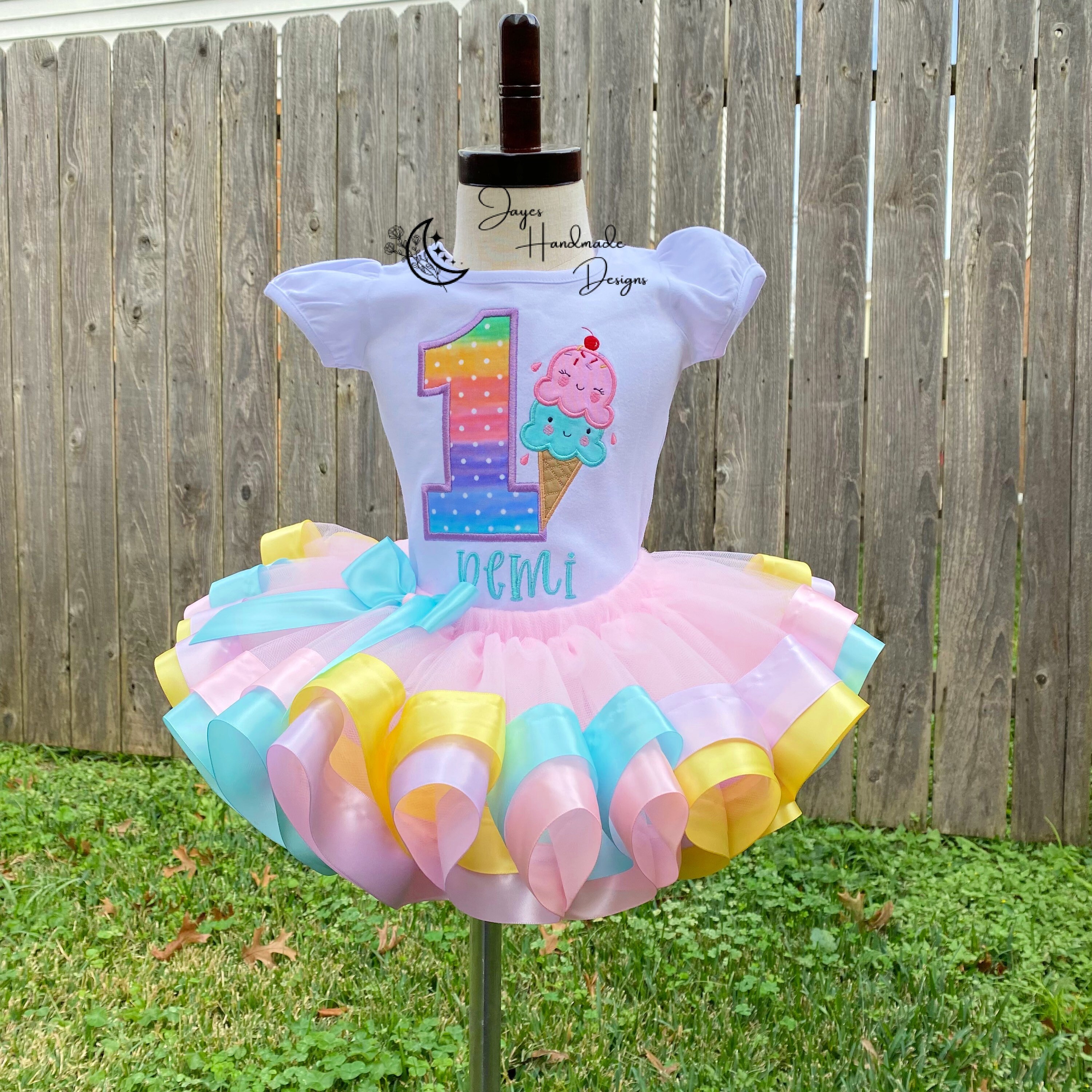 Girls Ice Cream Birthday Outfit Ice Cream Birthday Shirt - Etsy