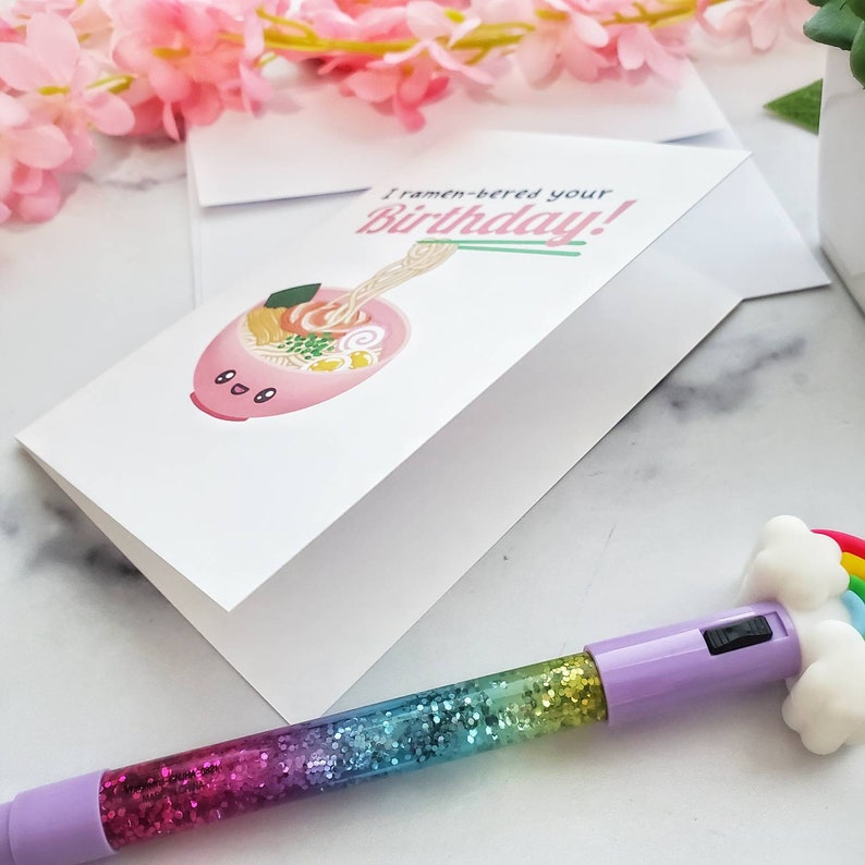 Ramen Birthday Card Ramen-bered Your Birthday Ramen Lover - Etsy