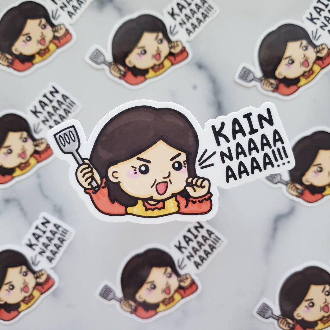 Kain Na Sticker, Filipino Mom Sticker, Filipino Sticker, Tagalog ...