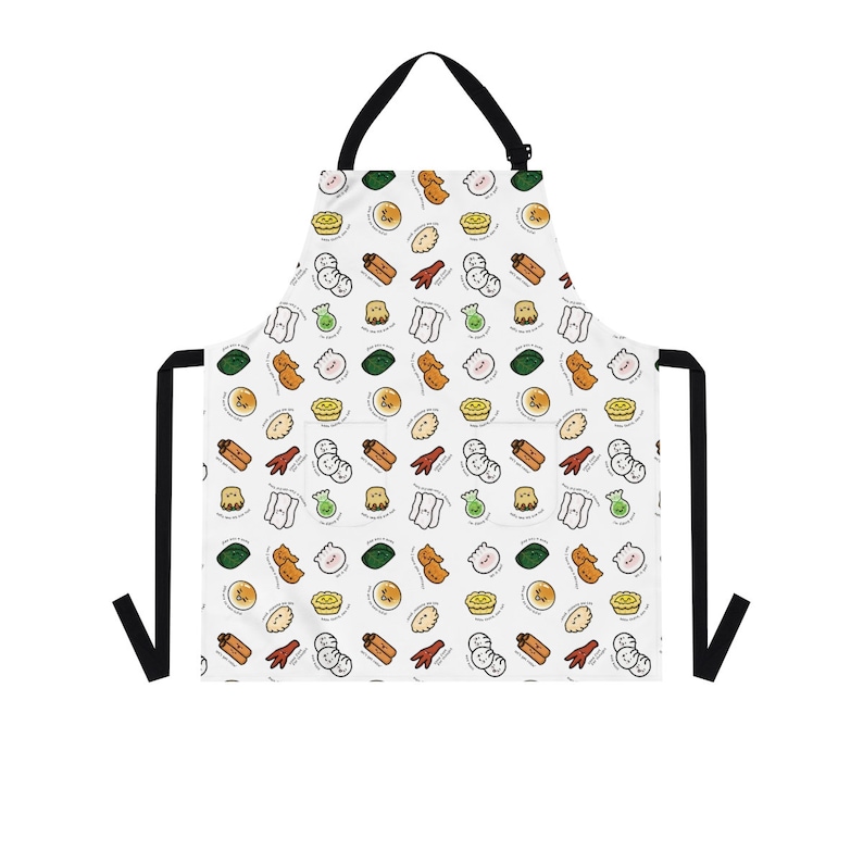Dim Sum Apron With Pockets Cantonese Chinese Food Apron Mom - Etsy
