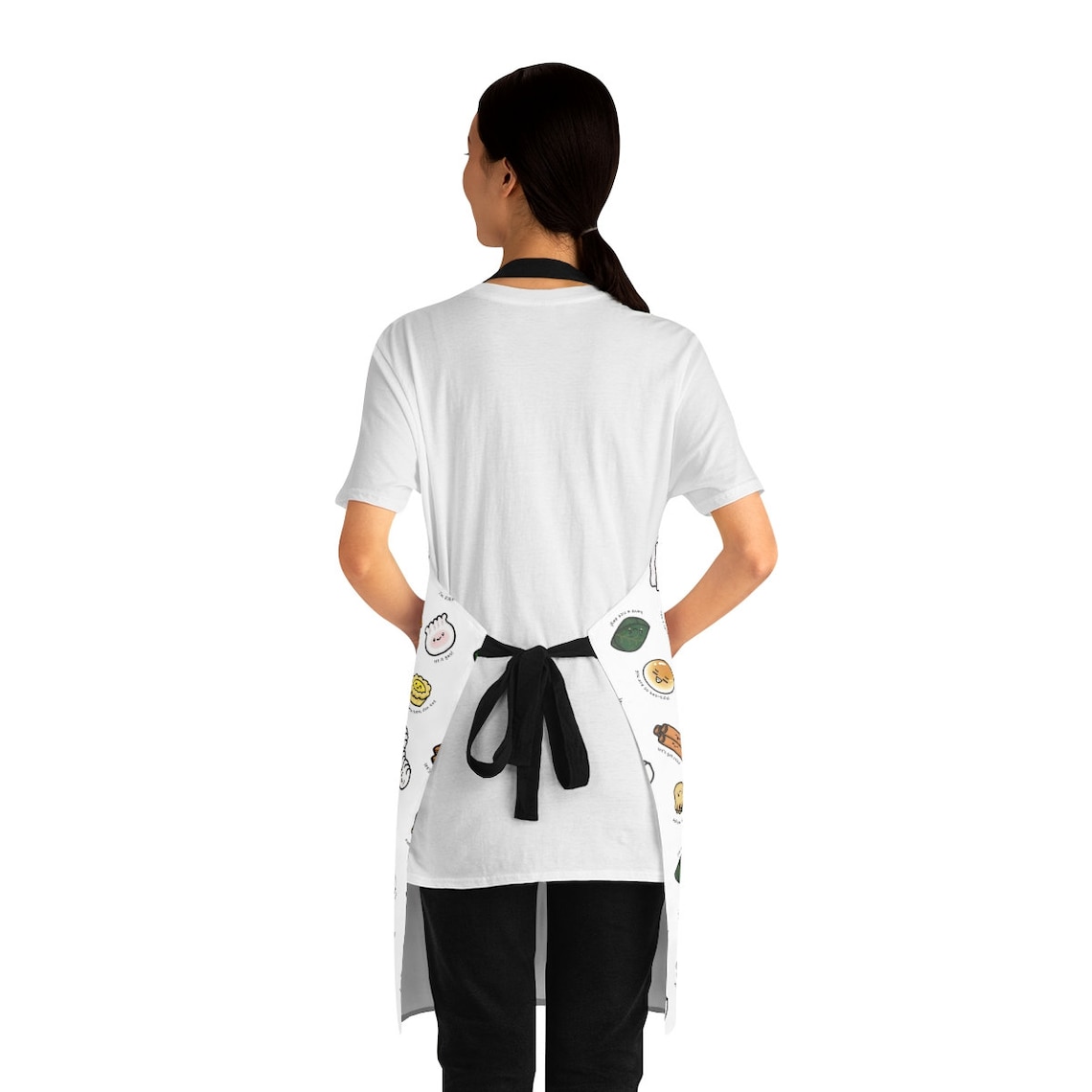 Dim Sum Apron With Pockets Cantonese Chinese Food Apron Mom - Etsy