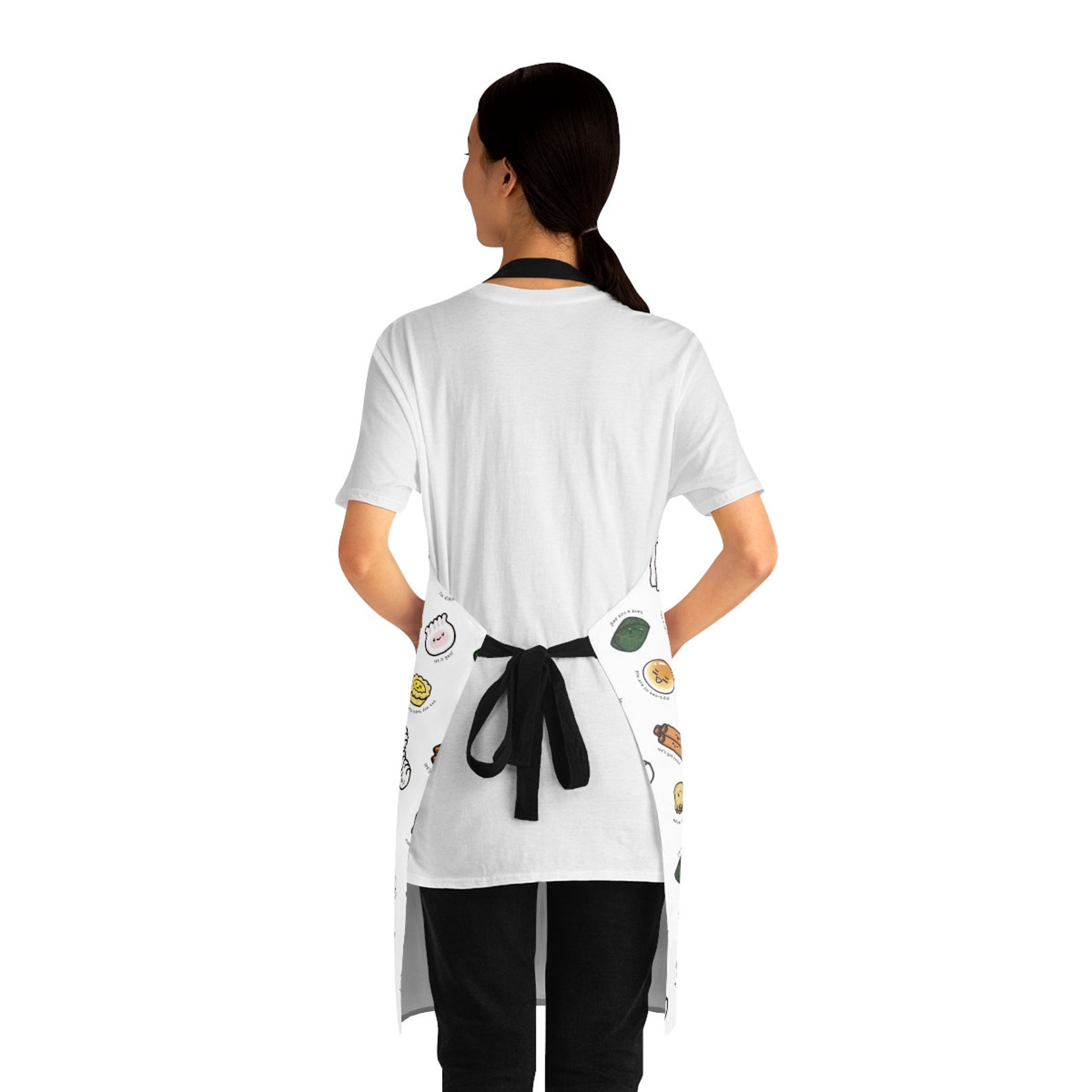 Dim Sum Apron With Pockets Cantonese Chinese Food Apron Mom - Etsy