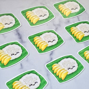Mango Sticky Rice Sticker, Thai Food Sticker, Thailand Sticker, Mango ...