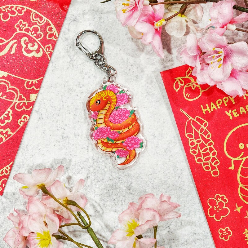 Snake Keychain - Etsy