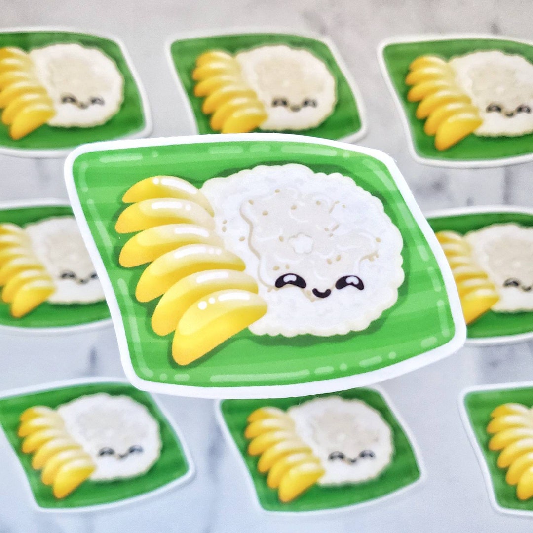 Mango Sticky Rice Sticker, Thai Food Sticker, Thailand Sticker, Mango ...
