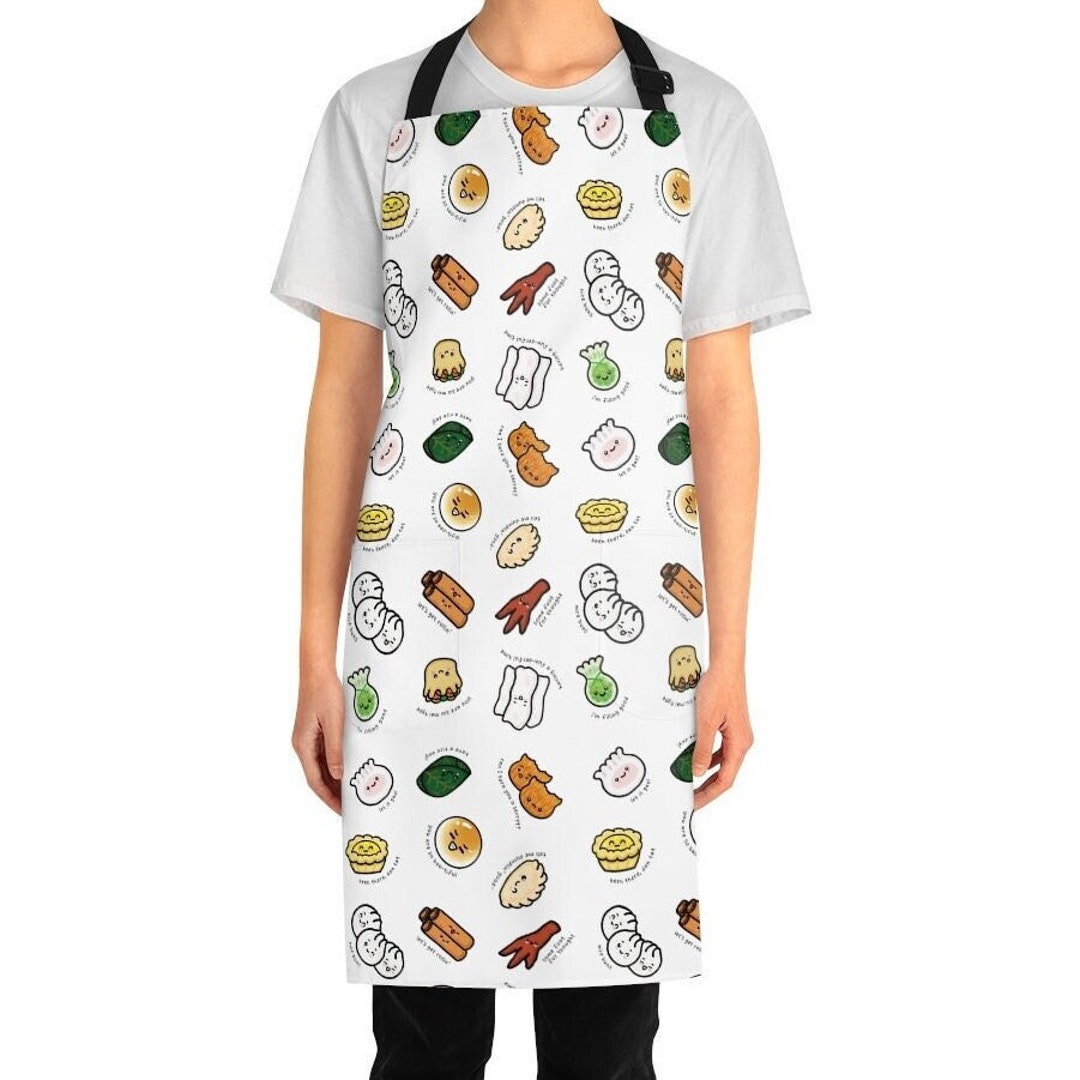 Dim Sum Apron With Pockets, Cantonese Chinese Food Apron, Mom Gift ...