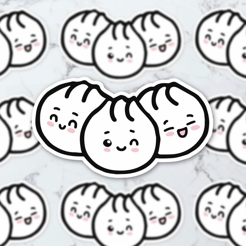 Steamed Bao Buddies Vinyl Sticker, Dim Sum Foodie Gift - Etsy