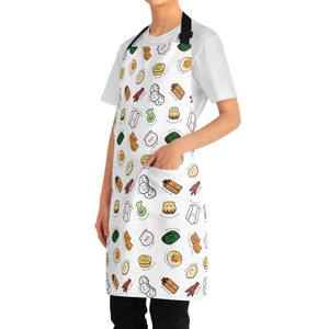 Dim Sum Apron With Pockets, Cantonese Chinese Food Apron, Mom Gift ...