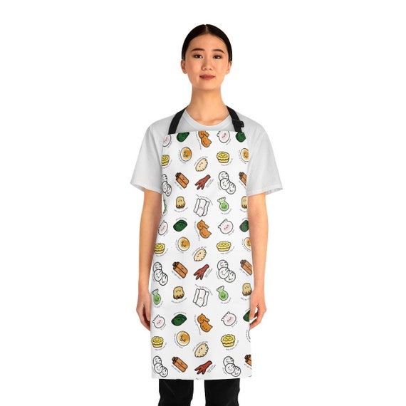 Dim Sum Apron With Pockets Cantonese Chinese Food Apron Mom - Etsy