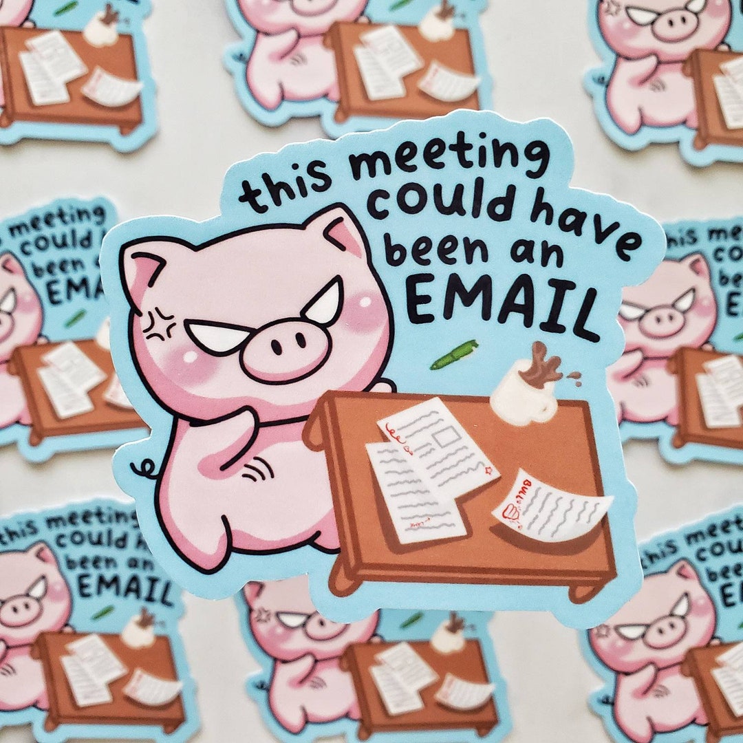Angry Work Piggy Sticker, Angry Piggy Sticker, Corporate Humor Sticker ...