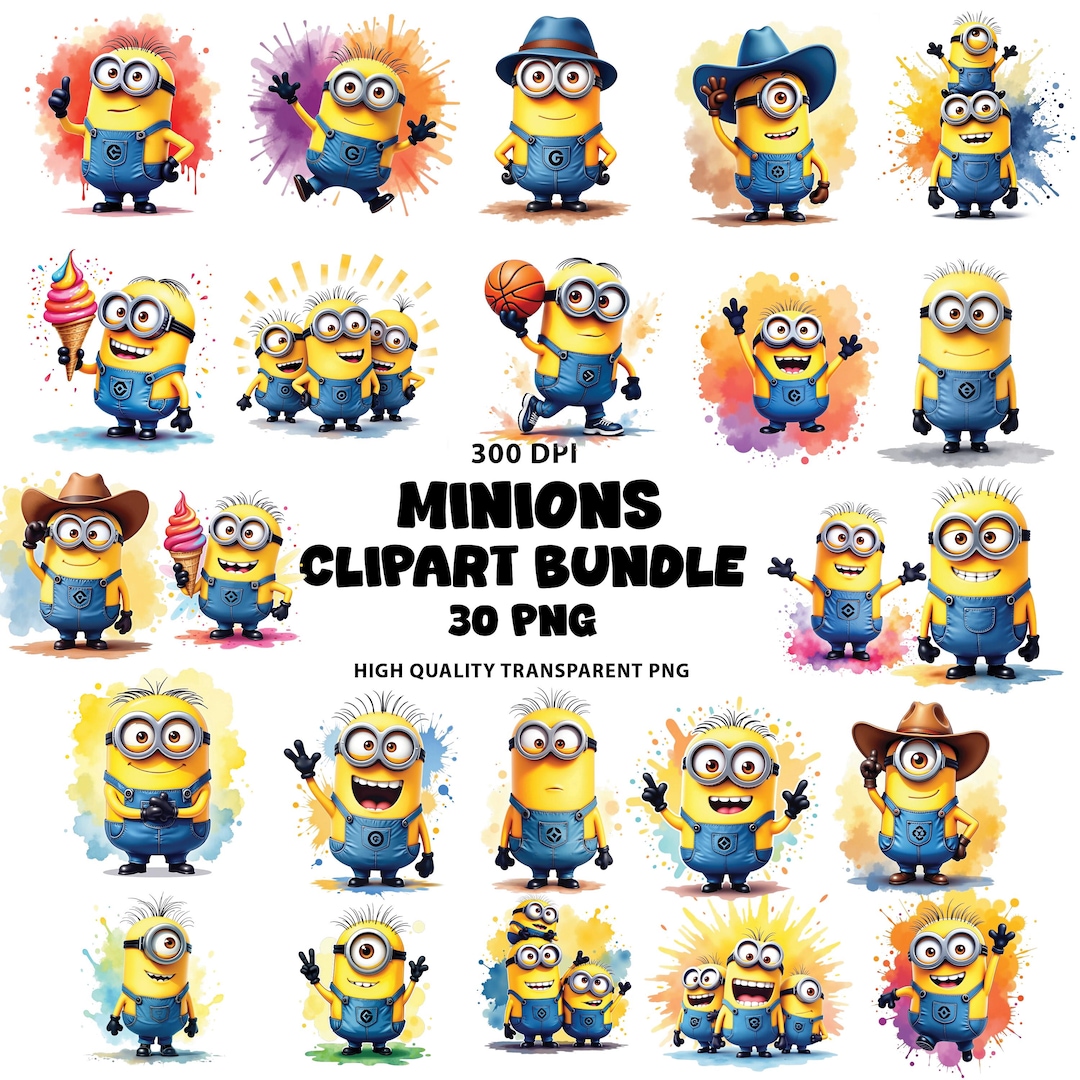 Minions Clipart Set: High-resolution PNG Images (digital Download) - Etsy