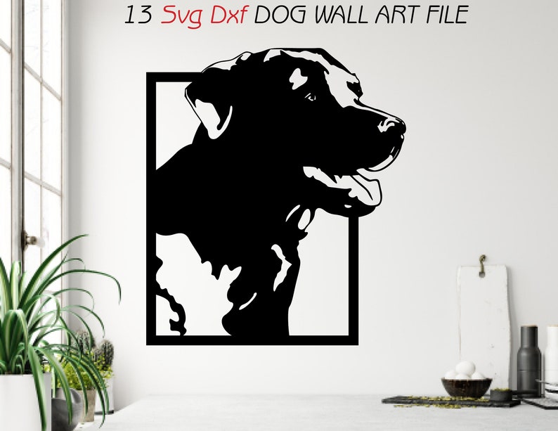 13 Svg Dxf Dog Wall Art Decor Metal Wood Laser CNC Router Machine ...