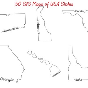 50 SVG DXF State of USA Maps for Laser Cut Engrave Projects - Etsy