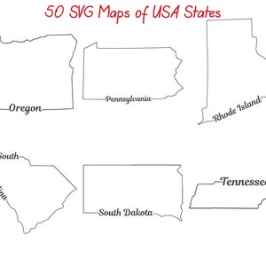 50 SVG DXF State of USA Maps for Laser Cut Engrave Projects - Etsy
