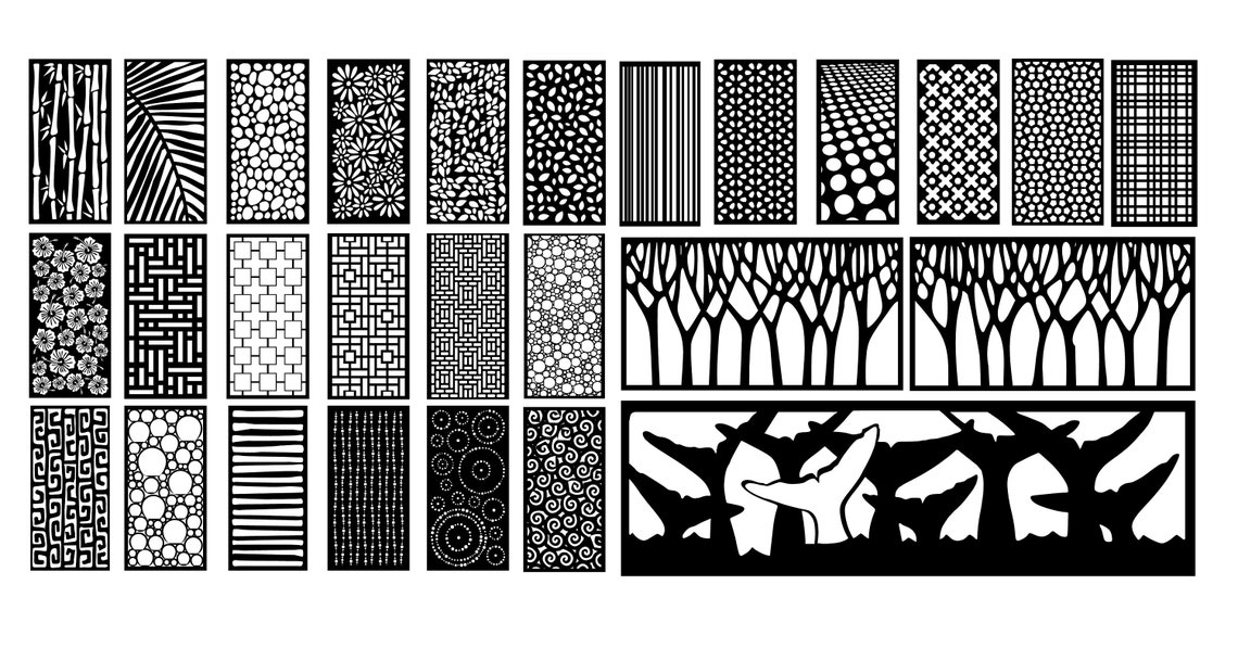 29 SVG DXF Wall Panel Bundle for Metal Plasma Laser CNC Cutting Machine ...