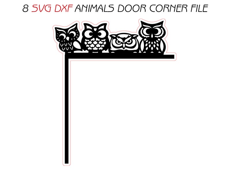 8 Svg Dxf Animals Door Corner Topper Bundle Wall Decor Frames - Etsy