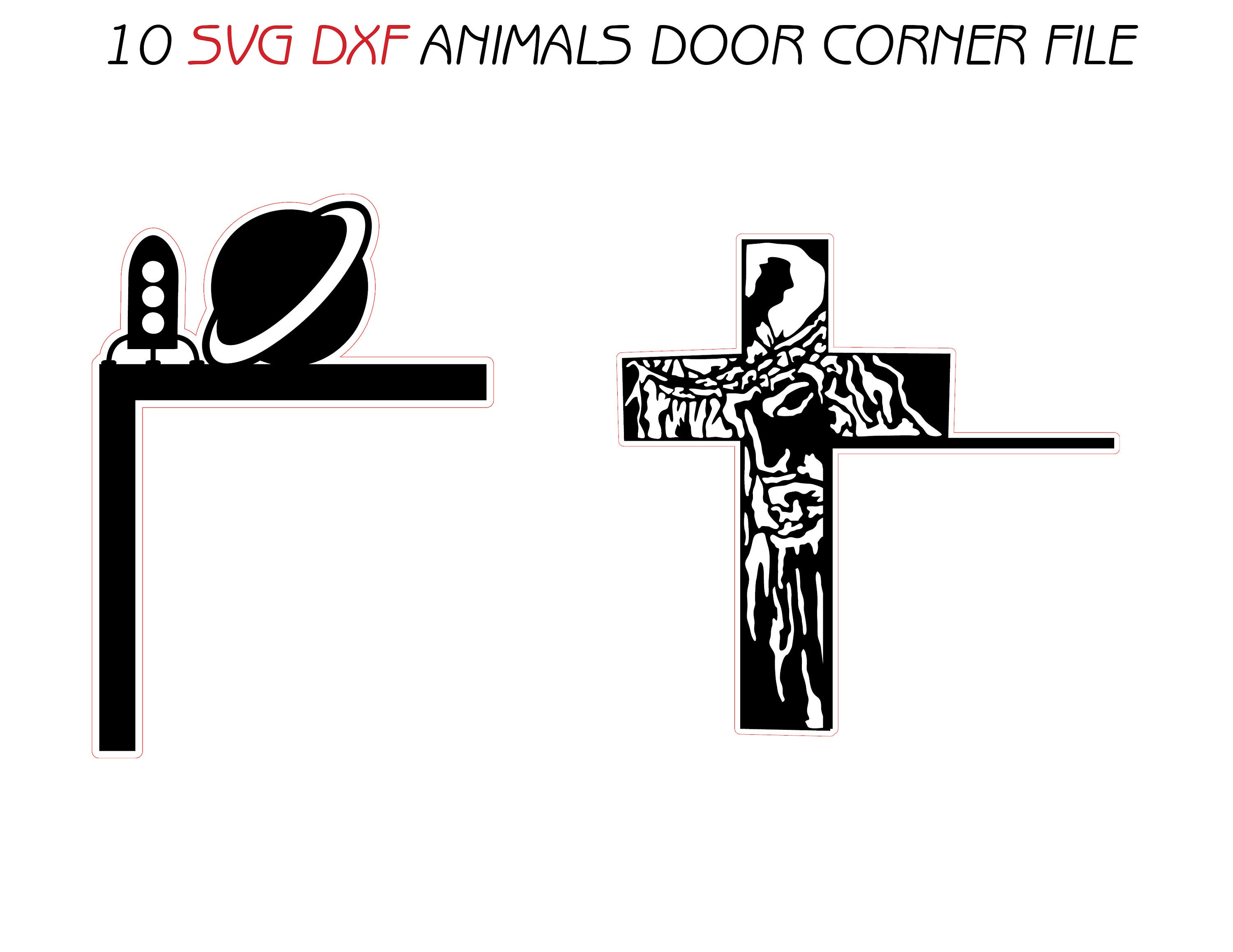 10 Svg Dxf Nature Door Corner Topper Bundle Wall Decor Frames Wood ...
