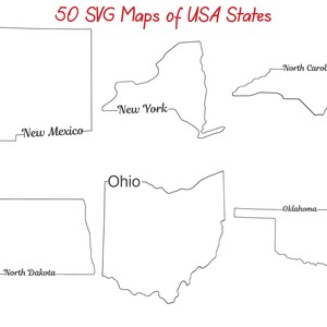50 SVG DXF State of USA Maps for Laser Cut Engrave Projects - Etsy