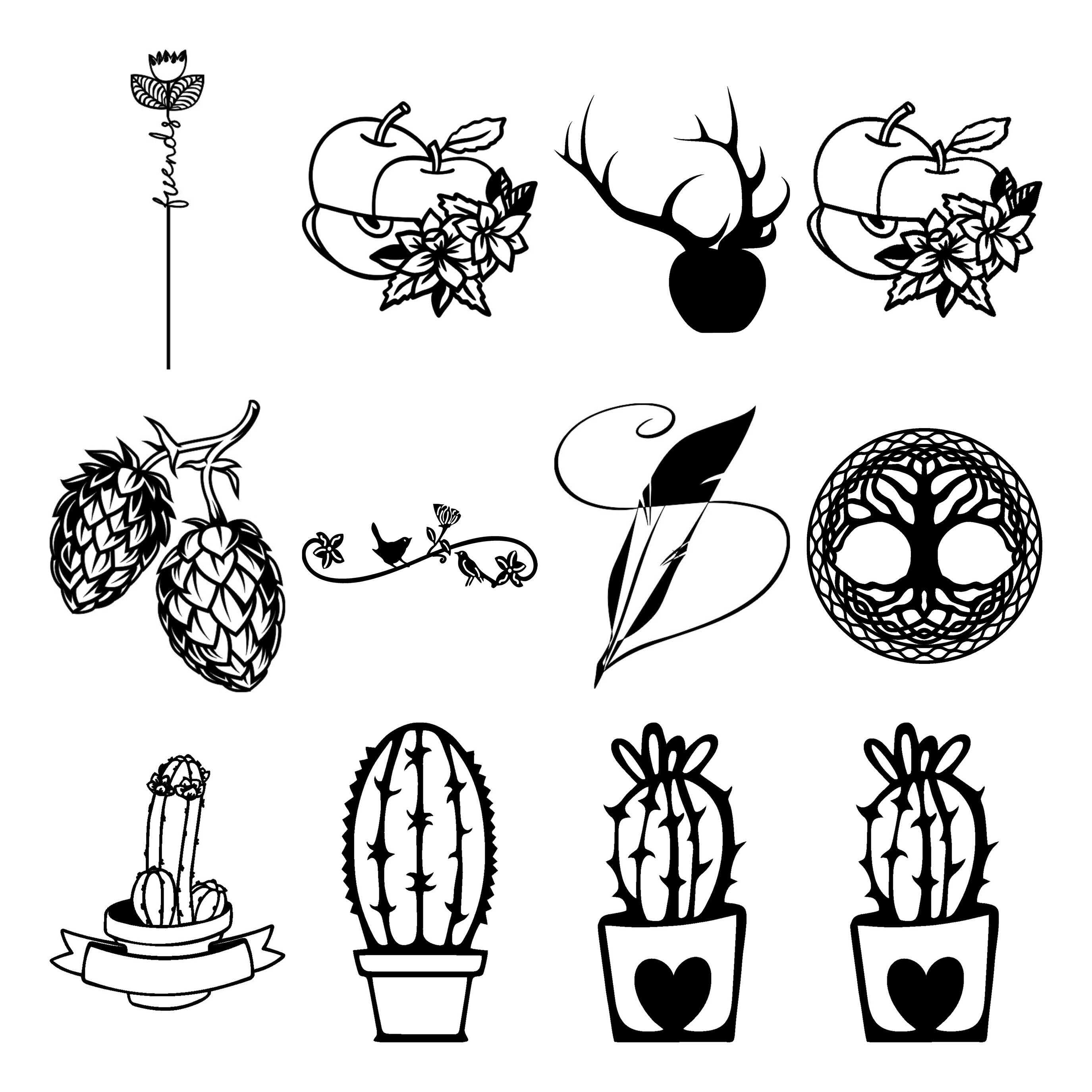 64 SVG Flowers DXF Wall Decor Bundle for Metal Wood Laser CNC - Etsy