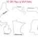 50 SVG DXF State of USA Maps for Laser Cut Engrave Projects - Etsy