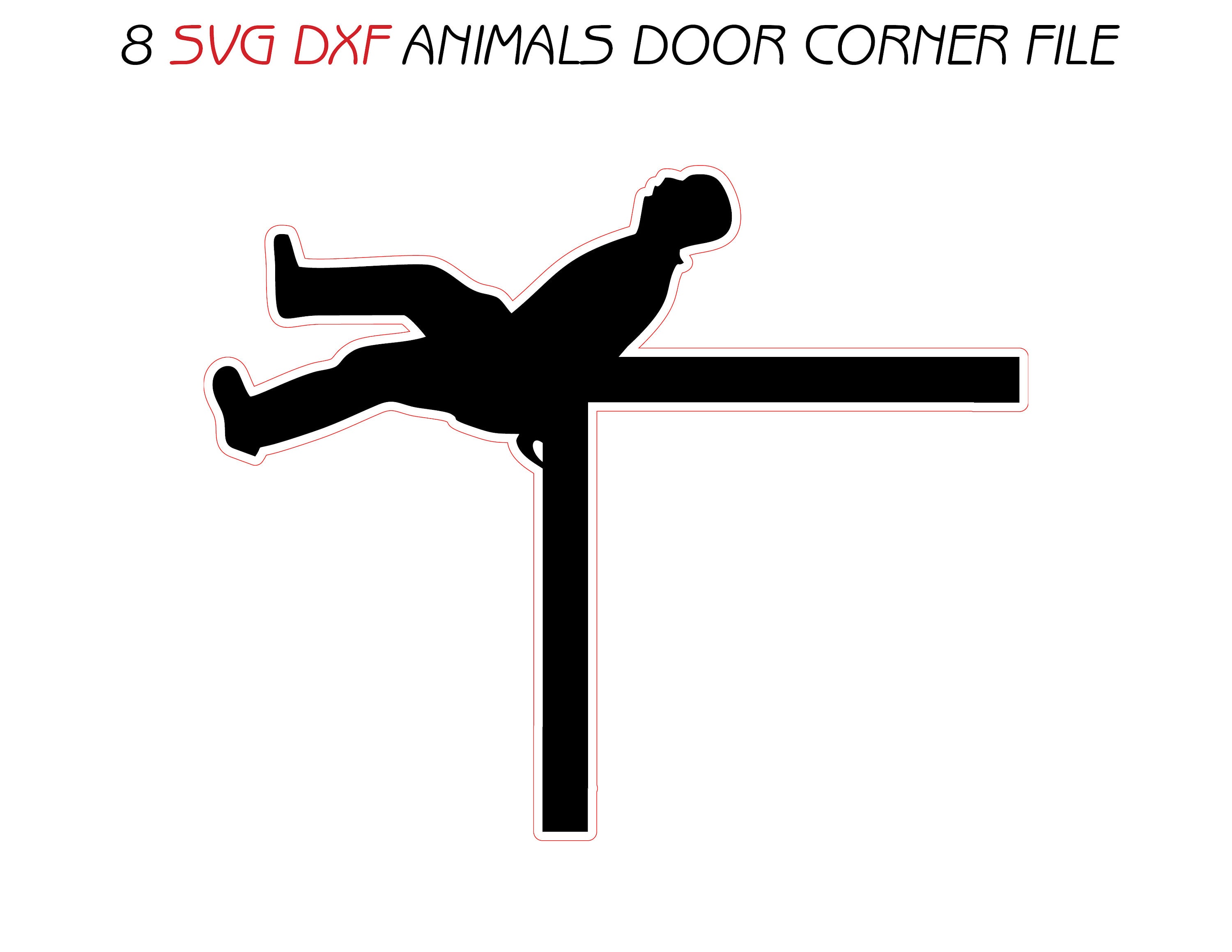 8 Svg Dxf Sports Characters Door Corner Topper Bundle Wall Decor Frames ...