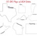 50 SVG DXF State of USA Maps for Laser Cut Engrave Projects - Etsy