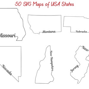 50 SVG DXF State of USA Maps for Laser Cut Engrave Projects - Etsy