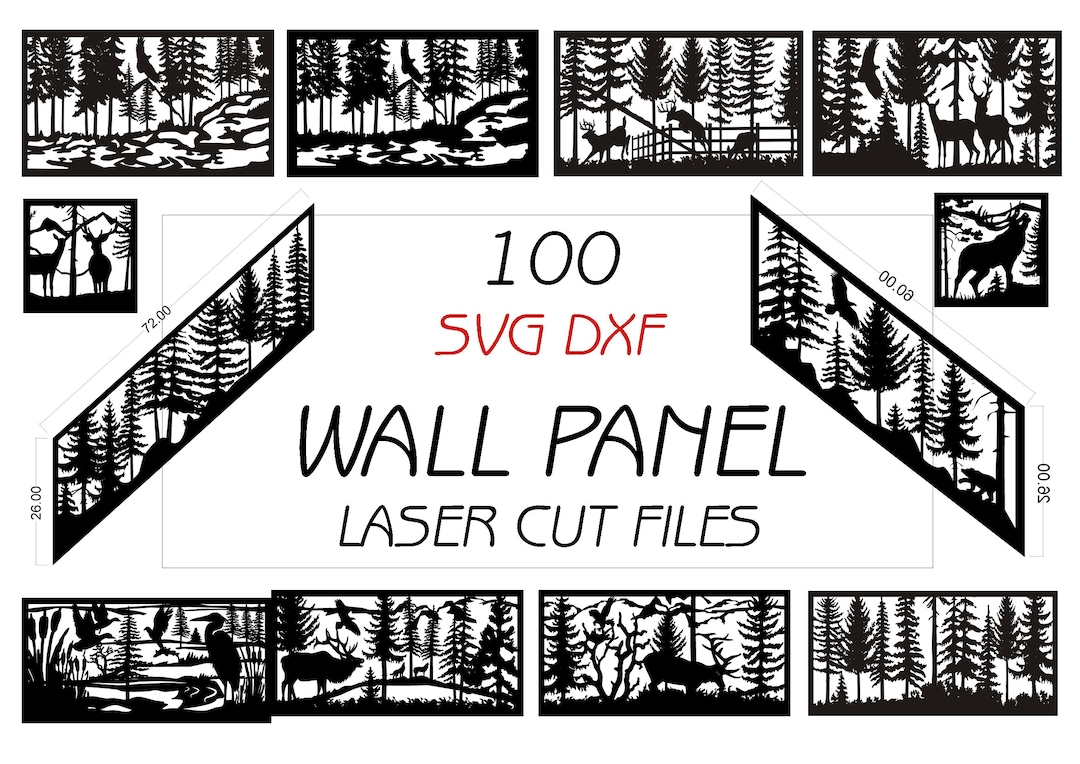 100 SVG DXF Wall Panel Bundle for Metal Plasma Laser CNC Cutting ...