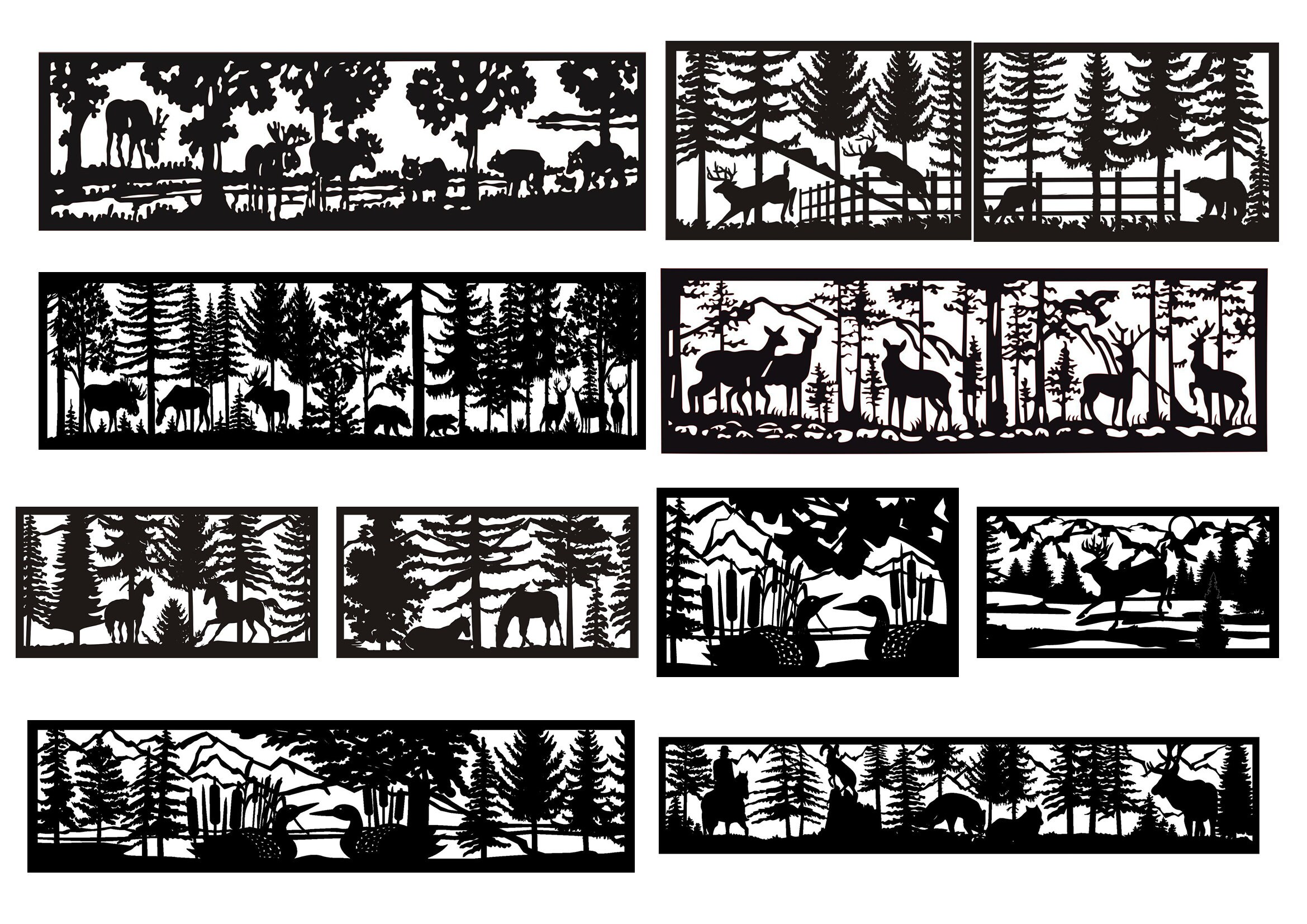 100 SVG DXF Wall Panel Bundle for Metal Plasma Laser CNC - Etsy