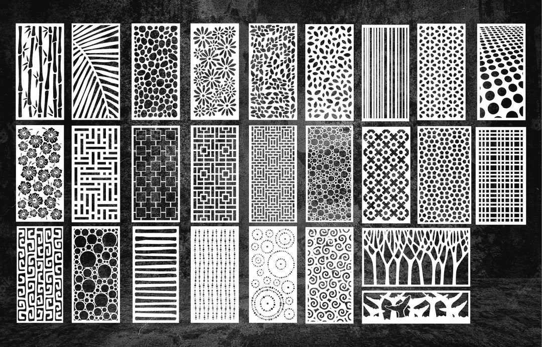 29 SVG DXF Wall Panel Bundle for Metal Plasma Laser CNC Cutting Machine ...
