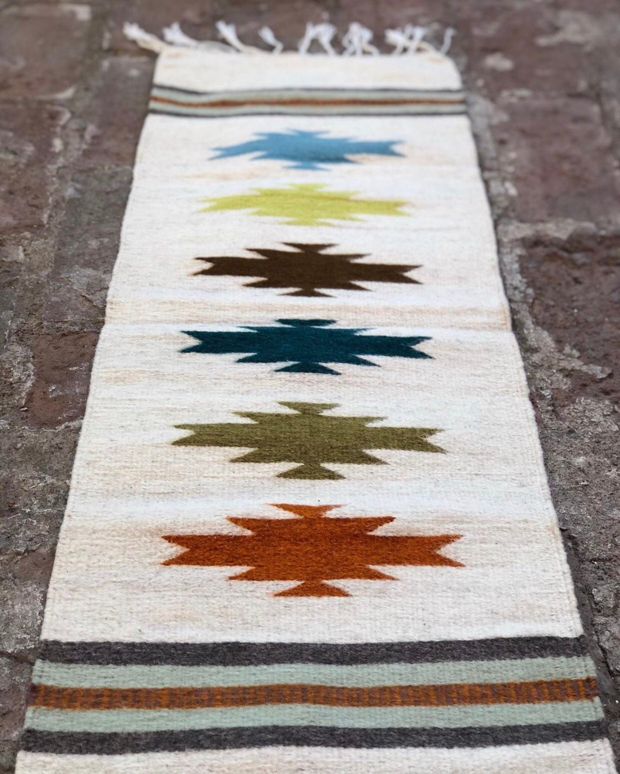 Colorful Stars / Zapotec Sky / Zapotec Design / Wool Rug / - Etsy