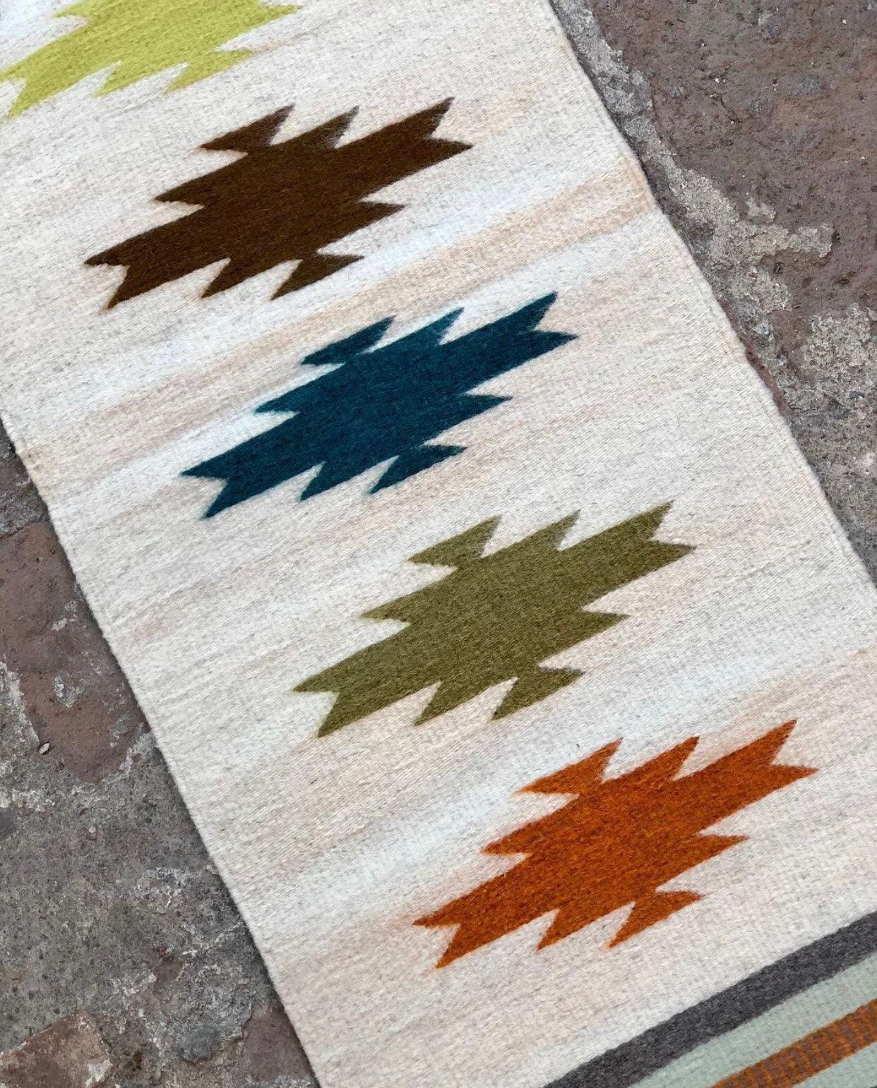 Colorful Stars / Zapotec Sky / Zapotec Design / Wool Rug / - Etsy