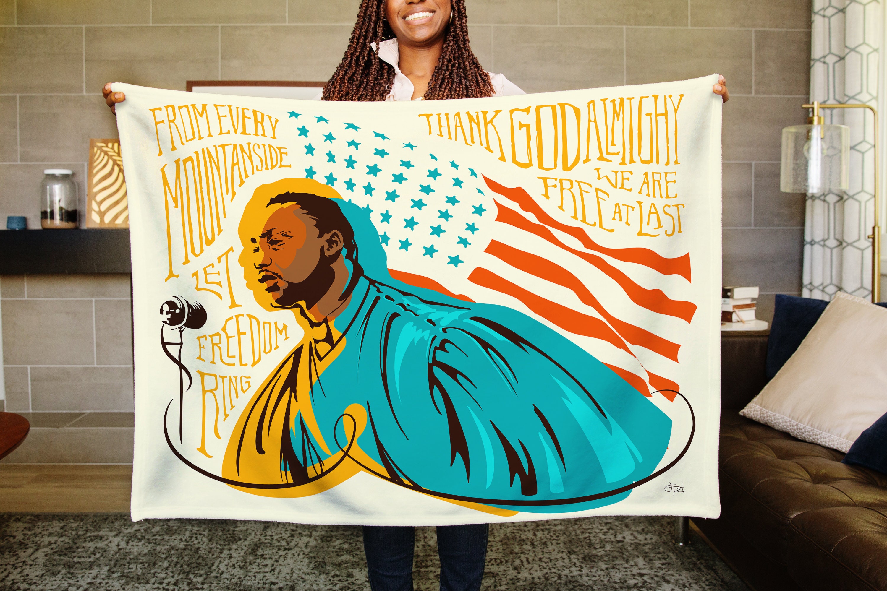 Martin Luther King Jr. Quotes Wall Tapestry MLK Pop Art Poster Black ...