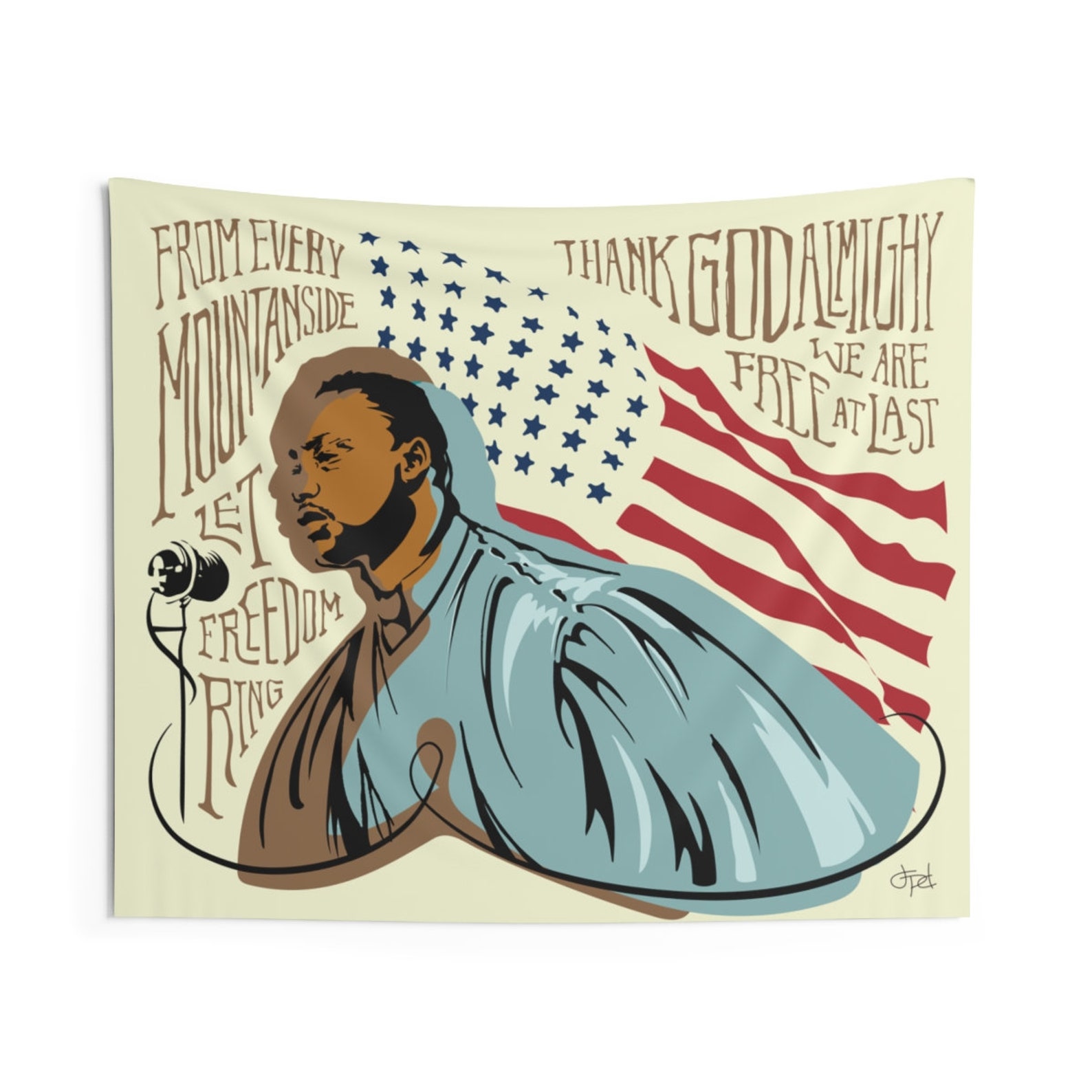 Martin Luther King Jr. Quotes Wall Tapestry MLK Pop Art Poster Black ...