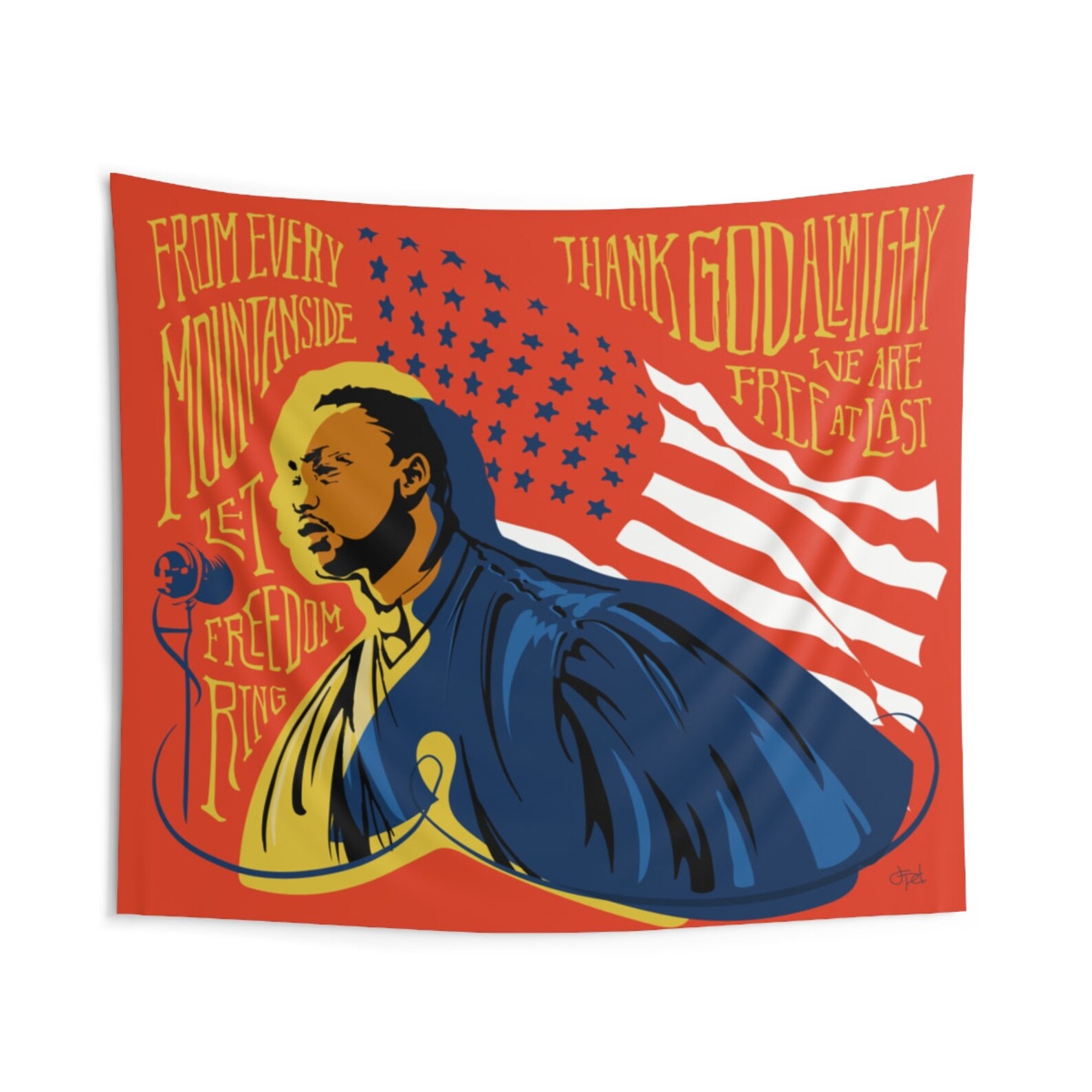 Martin Luther King Jr. Quotes Wall Tapestry MLK Pop Art Poster Black ...