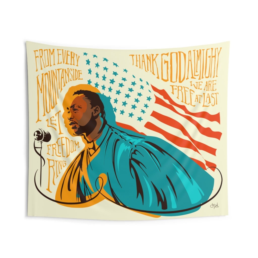 Martin Luther King Jr. Quotes Wall Tapestry MLK Pop Art Poster Black ...